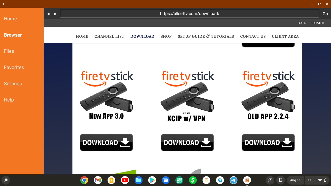 2. FireStick BLUE App w/ VPN Download - Knowledgebase - Allset Plus